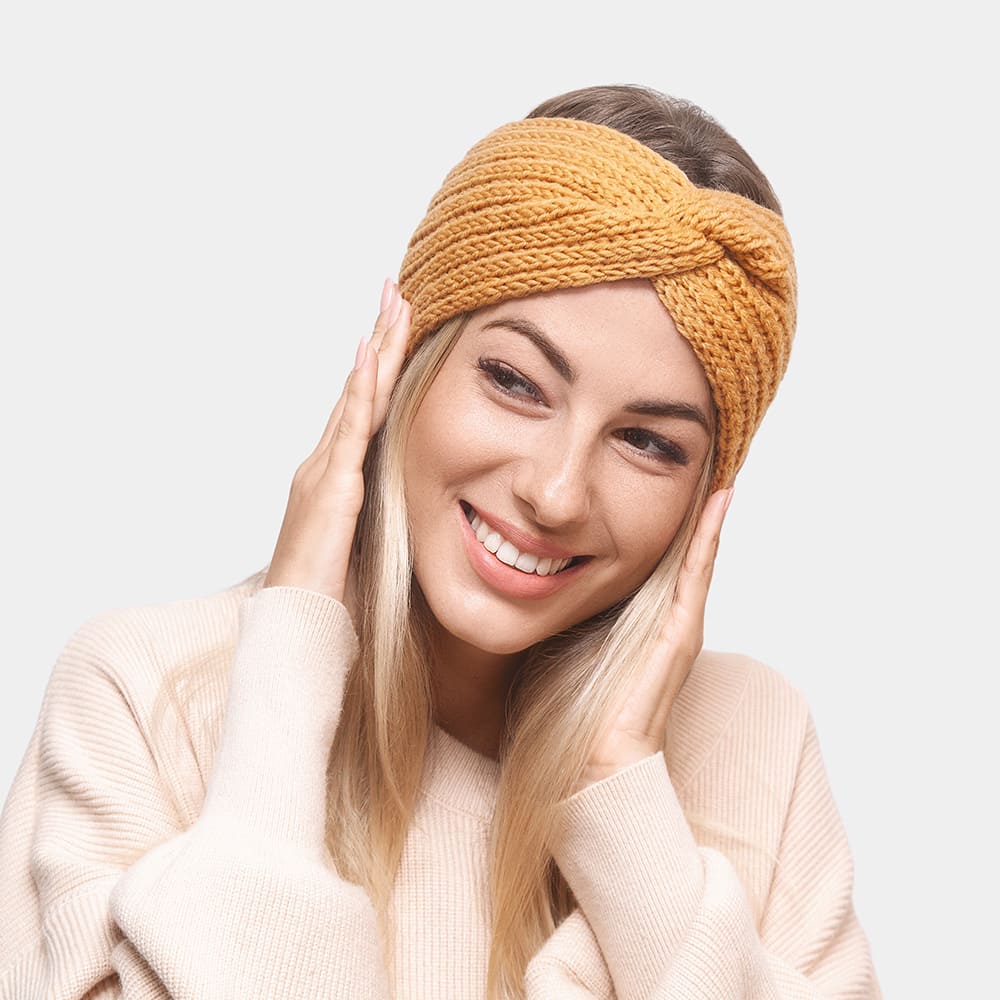 Ginger Orange Knit Headband | Meolina